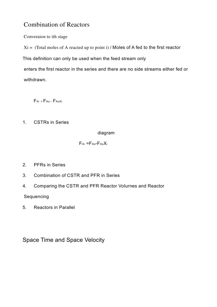 Reactors in Series and Parallel Explained | PDF | Science & Mathematics ...