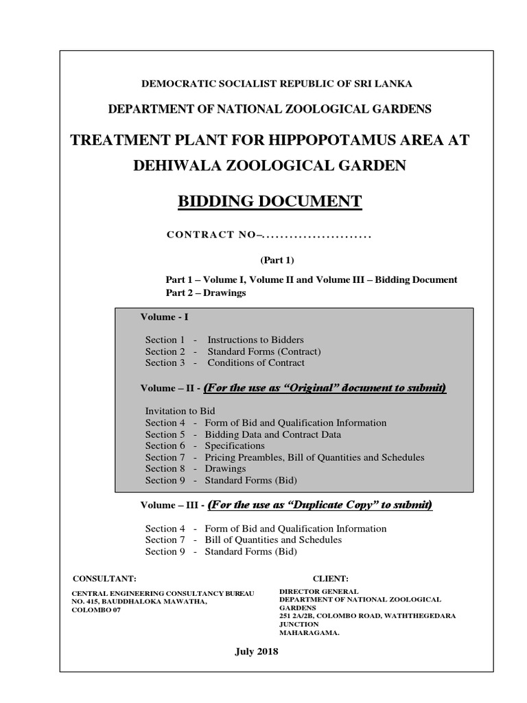 Part-1 (Vol - I, II) - Bidding Document | PDF | General Contractor ...
