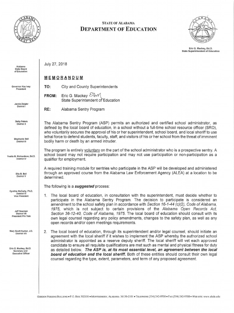 Alabama Sentry Program | PDF
