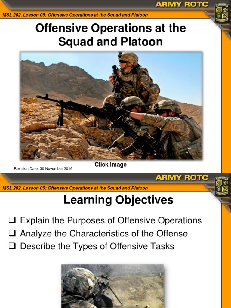 Offensive Operations at The Squad and Platoon | PDF | Conflicts | Military