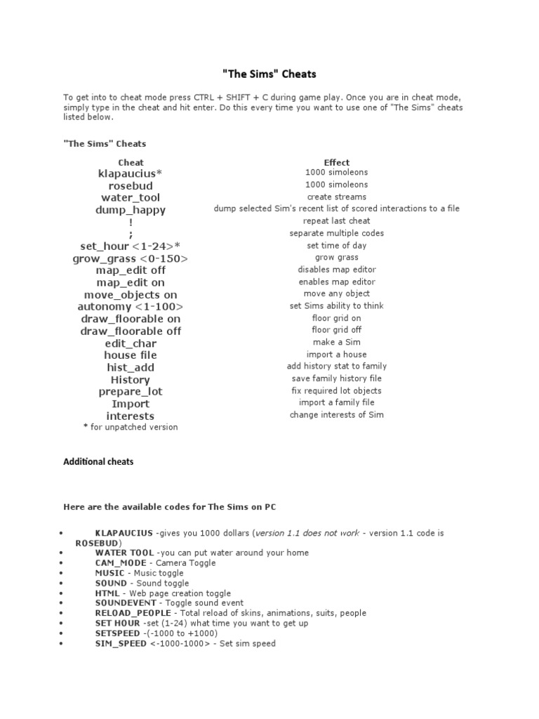 the-sims-cheats-pdf-video-cheating-in-video-games