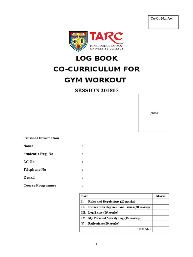 Gym Log Book Title | PDF | Physical Fitness | Gym