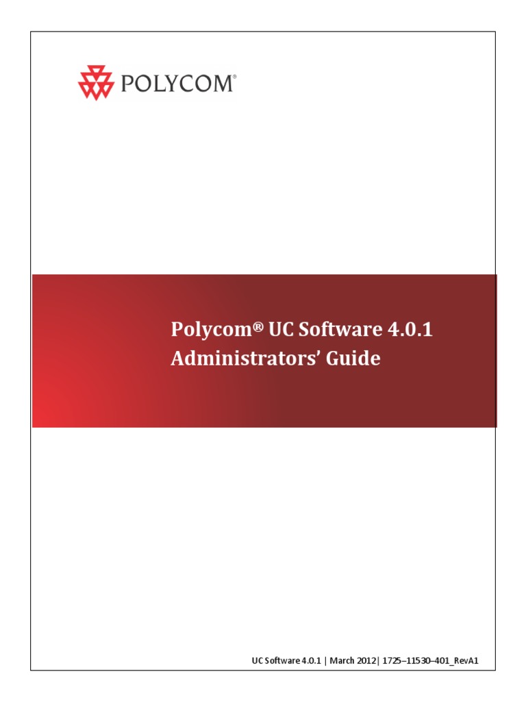 UC Software Admin Guide v4 0 1 | PDF | Provisioning | Transport Layer ...