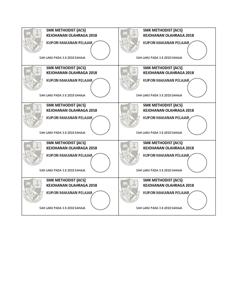 Contoh Kupon | PDF