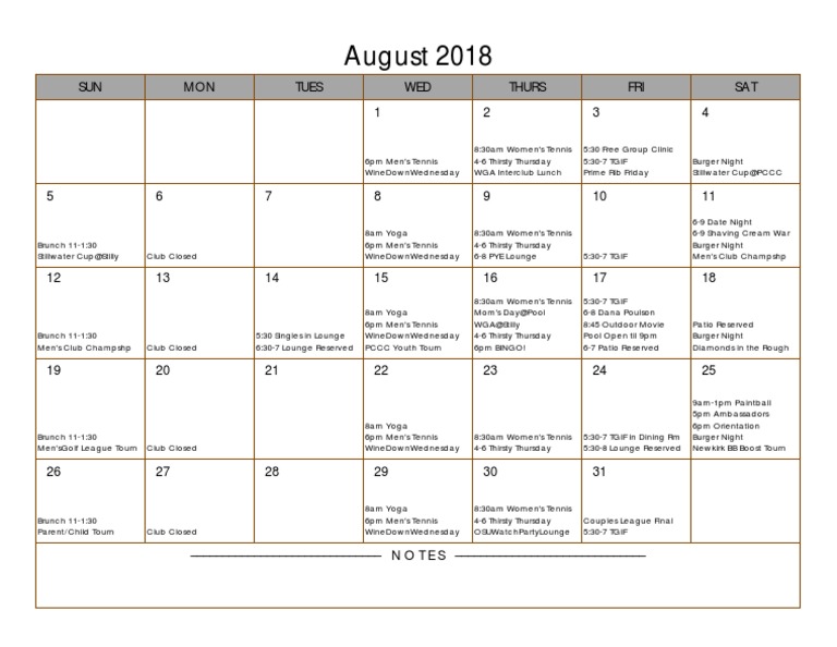 August 2018: SUN MON Tues WED Thurs FRI SAT 1 2 3 4