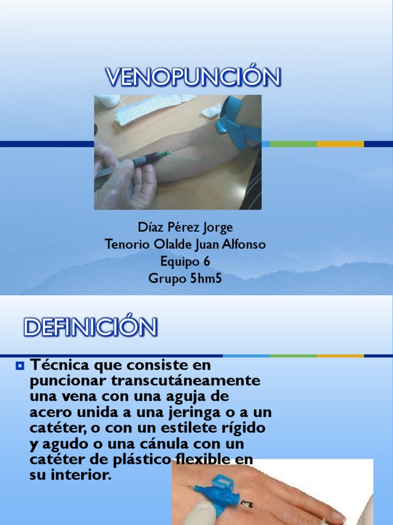 Venopunción | Anatomía humana | Medicina