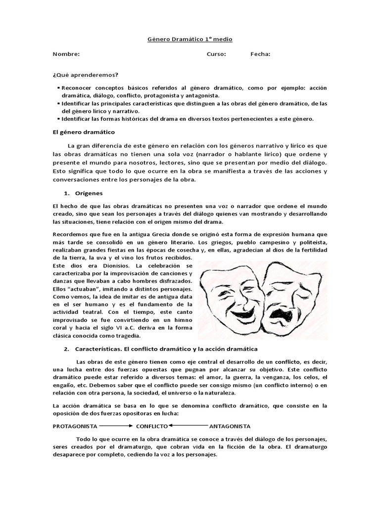 Género Dramático | PDF | Comedia | Teatro