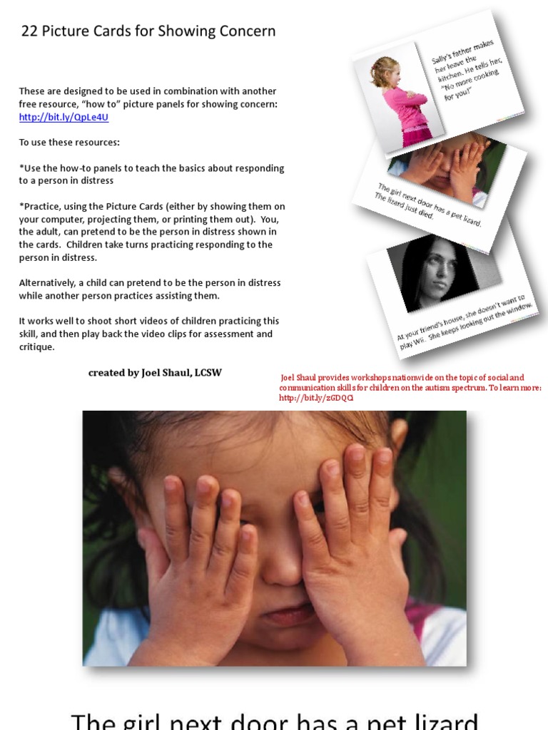 Showing Concern Picture Cards | PDF