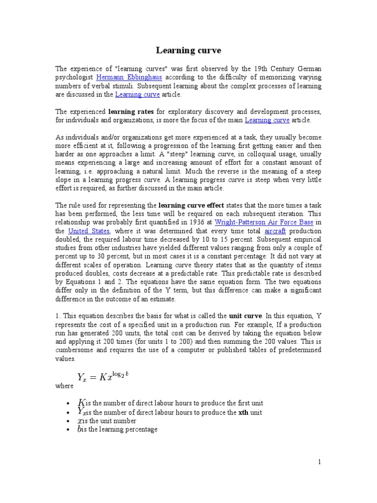 Hermann Ebbinghaus Learning Curve | PDF | Economies | Cognition