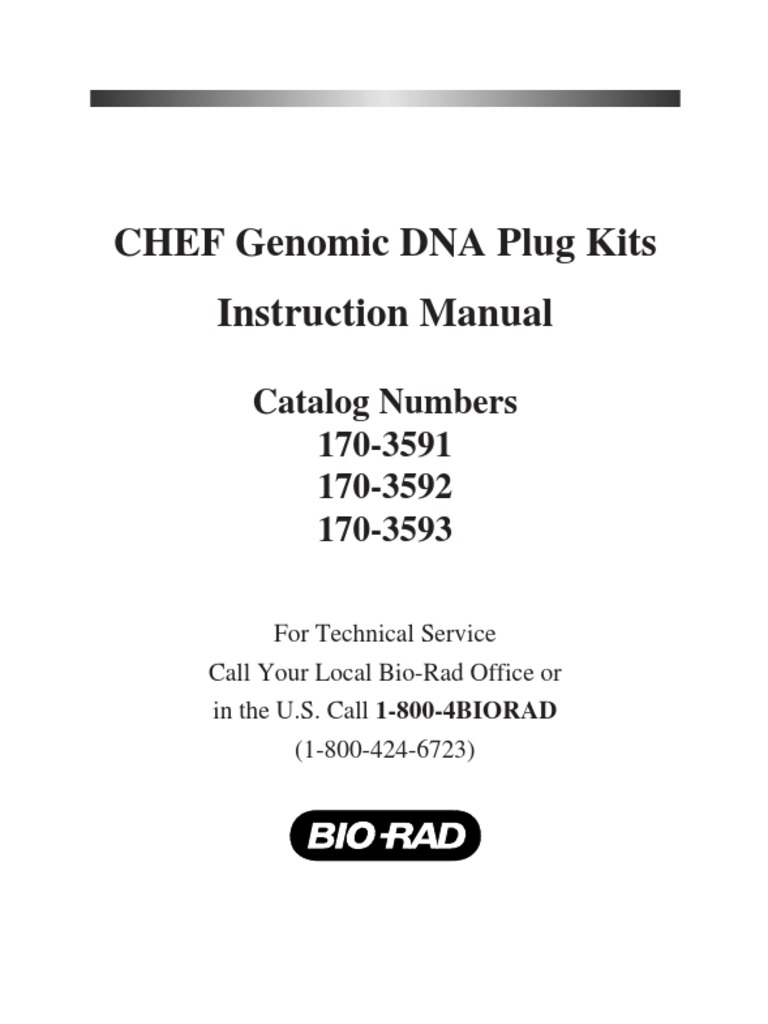 Genomic DNA Plug Kit | PDF | Agarose Gel Electrophoresis | Gel ...