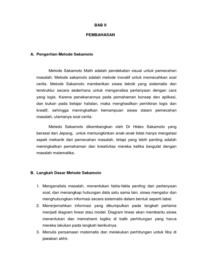 Metode Sakamoto | PDF