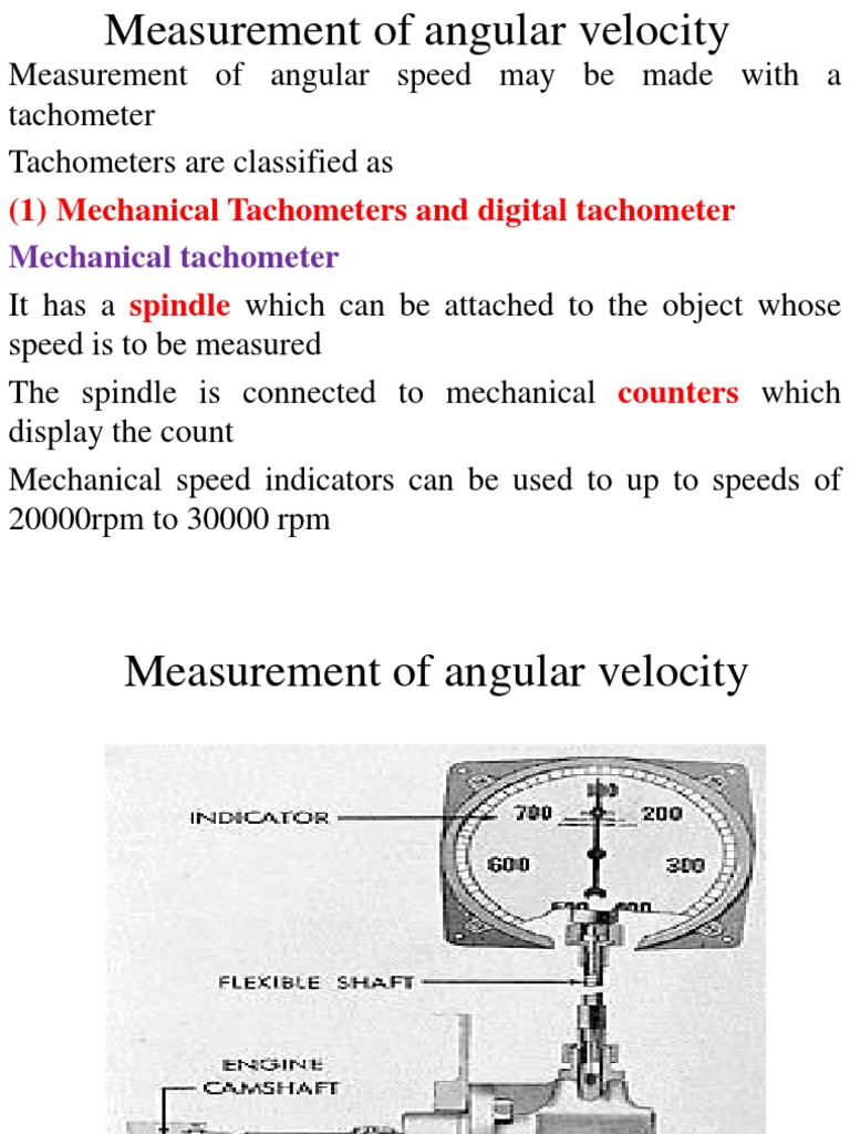 Mechanical Tachometers and Digital Tachometer | PDF | Frequency | Speed