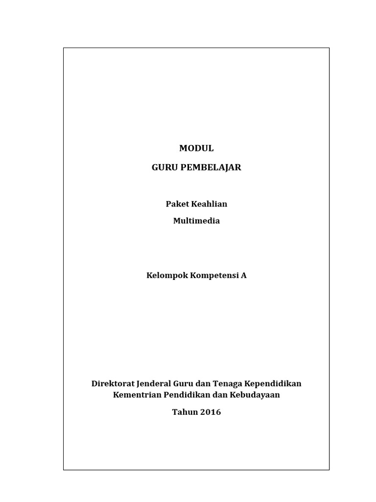 Bahan Bacaan Modul A Nirmana Dwimatra Profesional | PDF