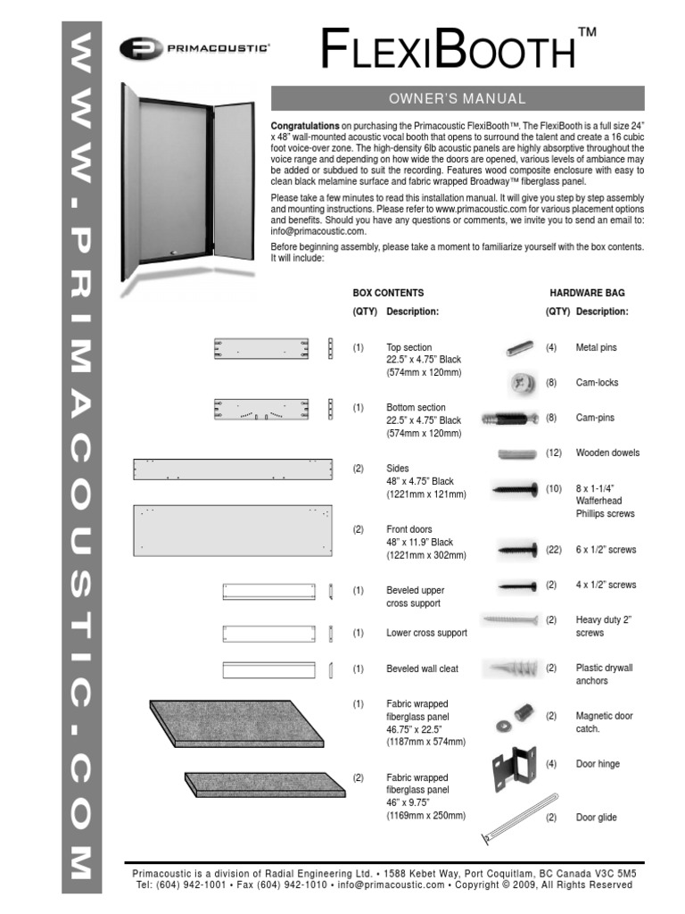 FlexiBooth Manual | Download Free PDF | Door | Wall