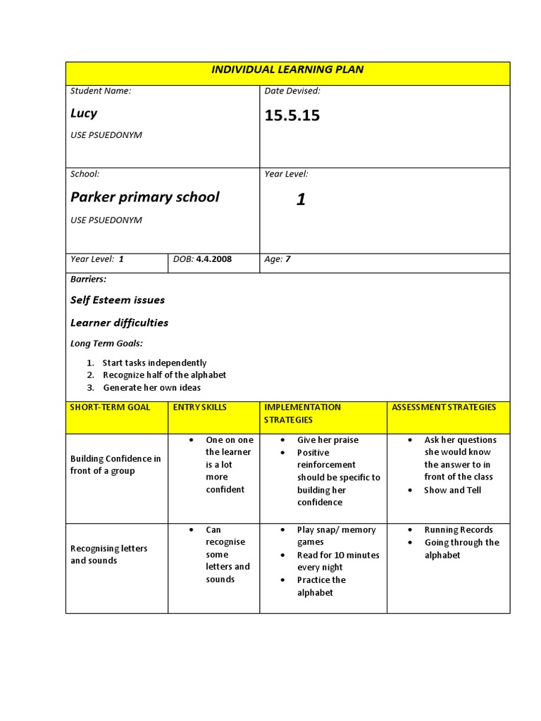Individual Learning Plan | PDF