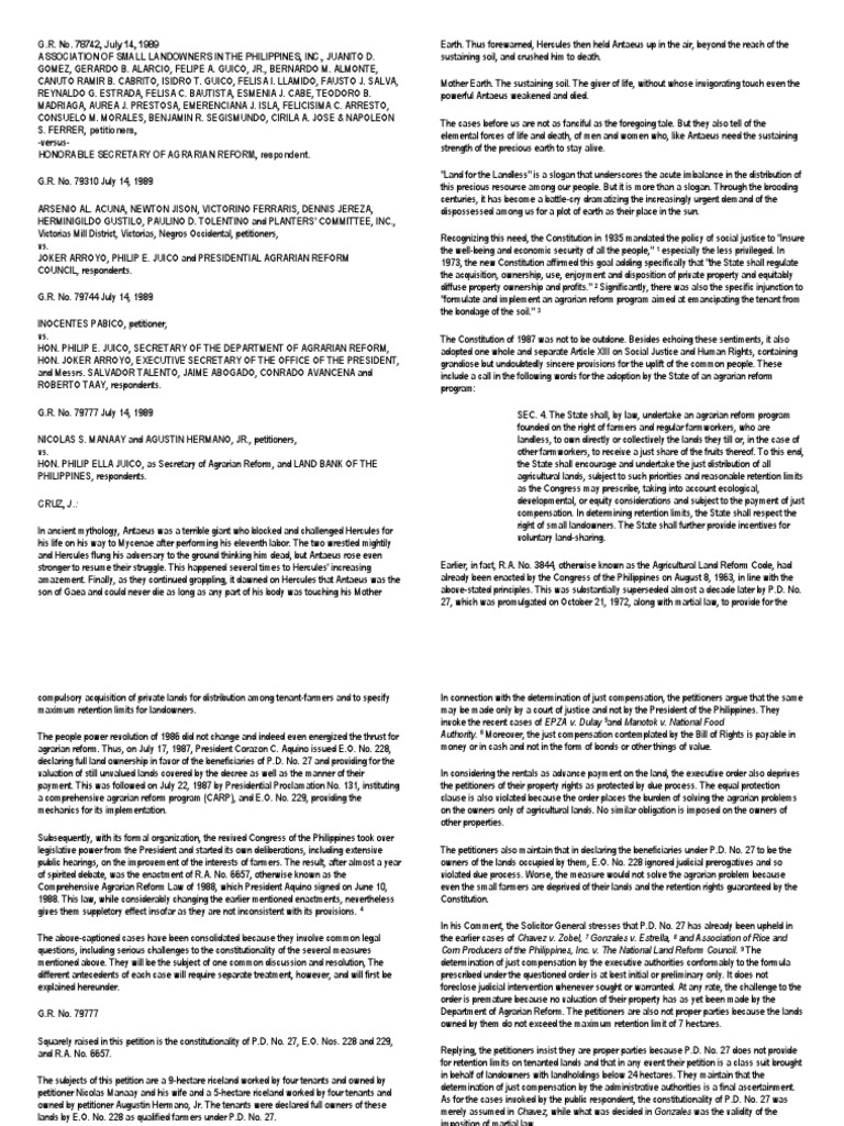 Agra Cases 1st | PDF | Eminent Domain | Mandamus