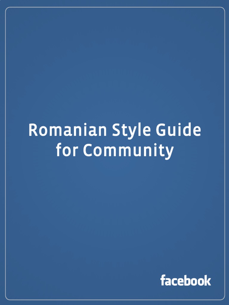 Facebook Romanian Translation Style Guide | PDF | Grammatical Gender ...