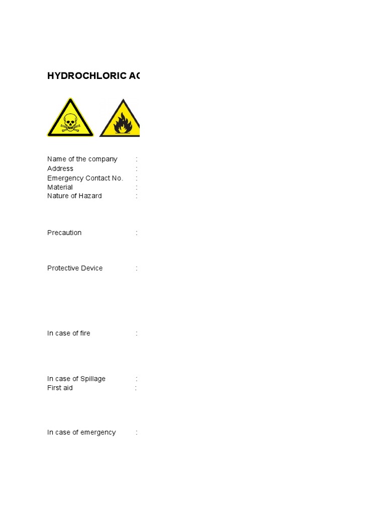 Hydrochloric Acid Solution | PDF