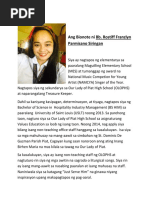 MGA HALIMBAWA NG Bionote | PDF