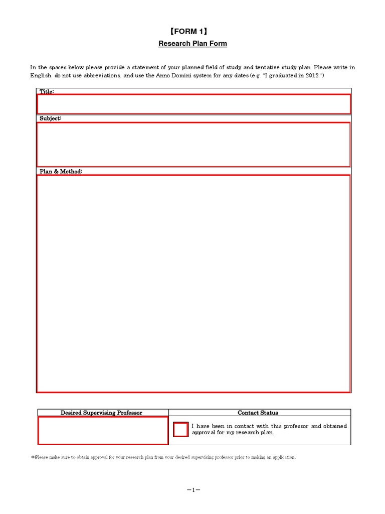 Research Plan Submission Guidelines | PDF | Doctorate | Thesis
