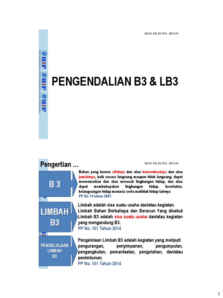 Pengendalian B3 &LB3 Rev.06 PDF | PDF
