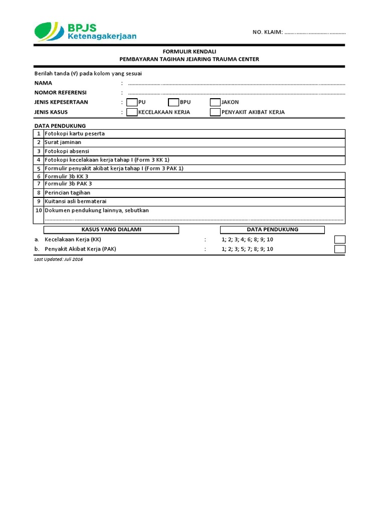 Formulir Kendali RSTC | PDF