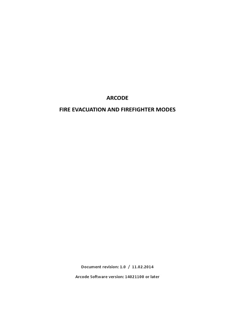 ARCODE Fire Evacuation and Firefighters Modes V10.En | PDF | Parameter (Computer Programming ...