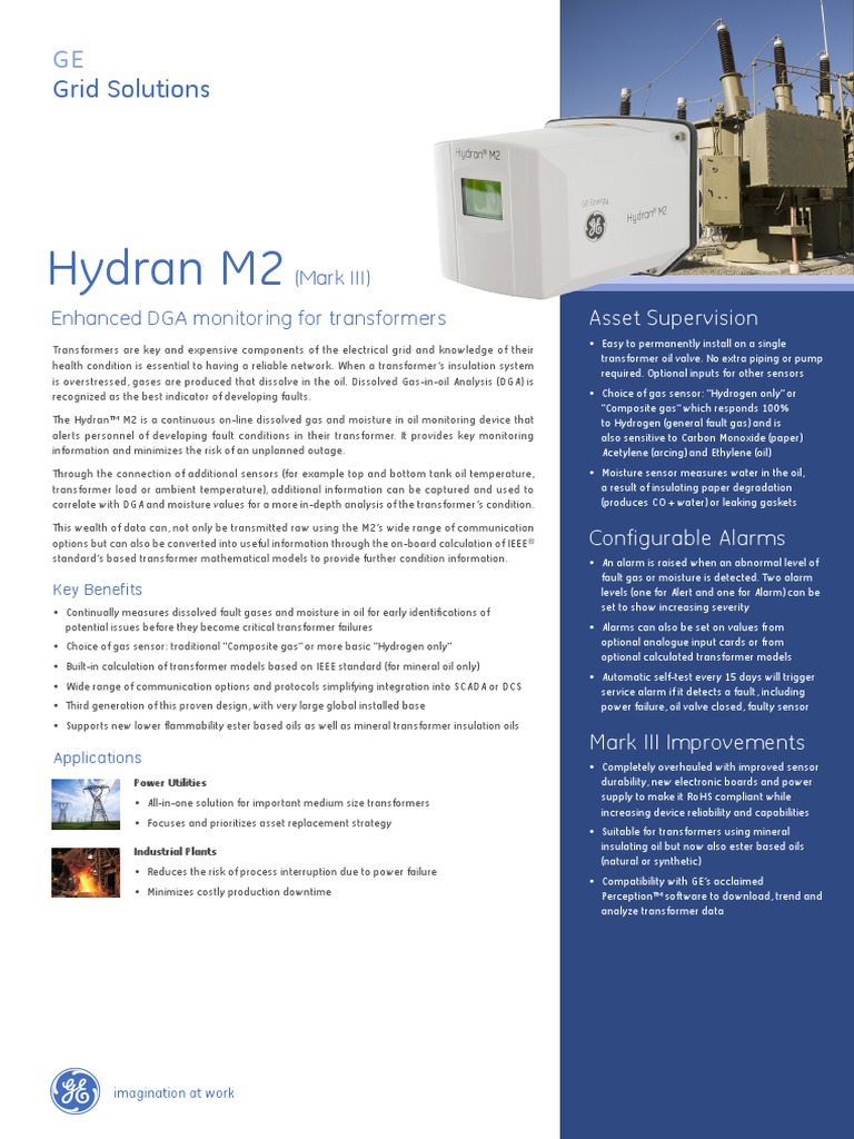Hydran M2: GE Grid Solutions | PDF | Transformer | Sensor