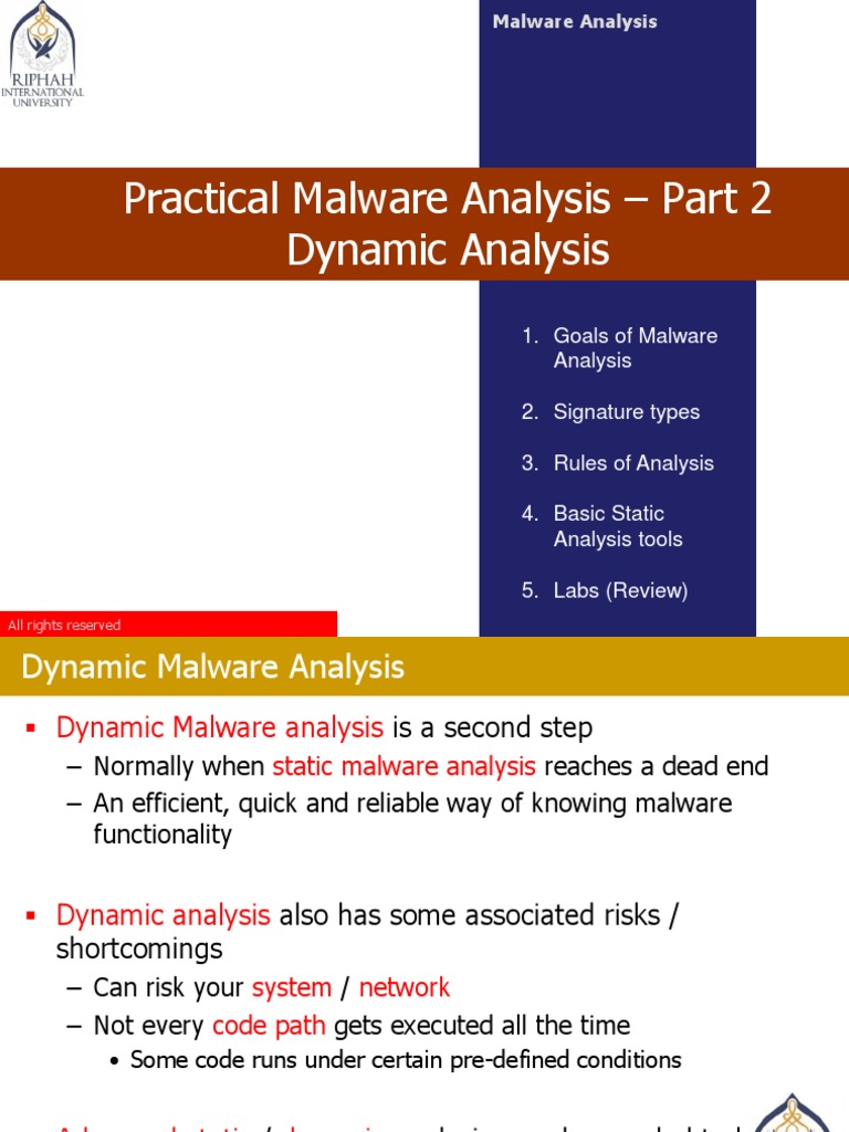 Practical Malware Analysis - Part 2 Dynamic Analysis | Download Free ...