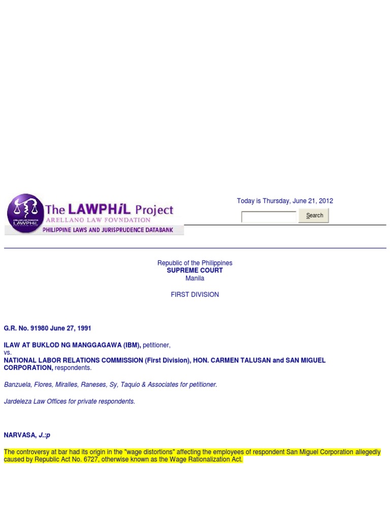 Law on Eight-Hour Work Shift and Wage Distortion | PDF | Strike Action ...