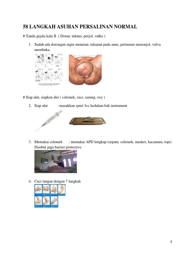 58 Langkah Asuhan Persalinan Normal | PDF