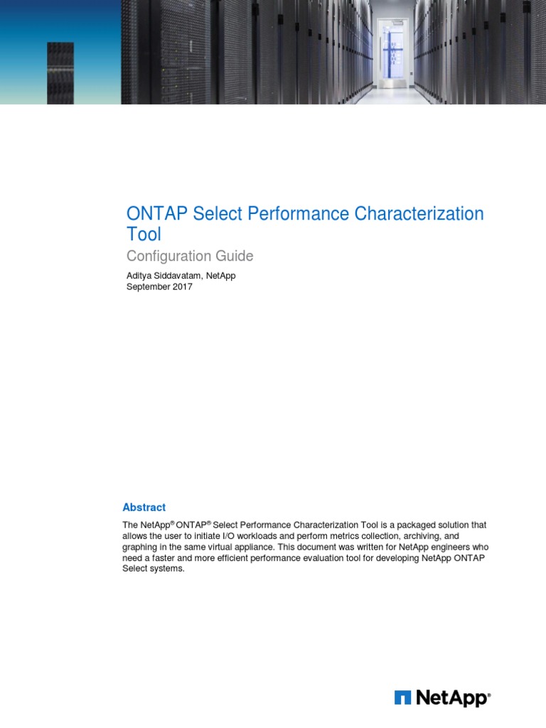ONTAP Select Performance Characterization Tool | PDF | Ip Address ...
