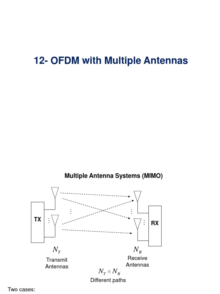 12-OFDM With Multiple Antennas | PDF | Signal To Noise Ratio | Mimo