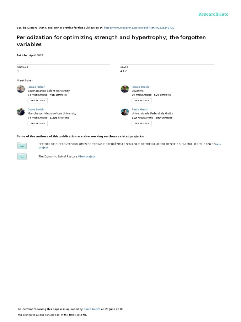 Periodization | PDF | Strength Training | Muscle Hypertrophy