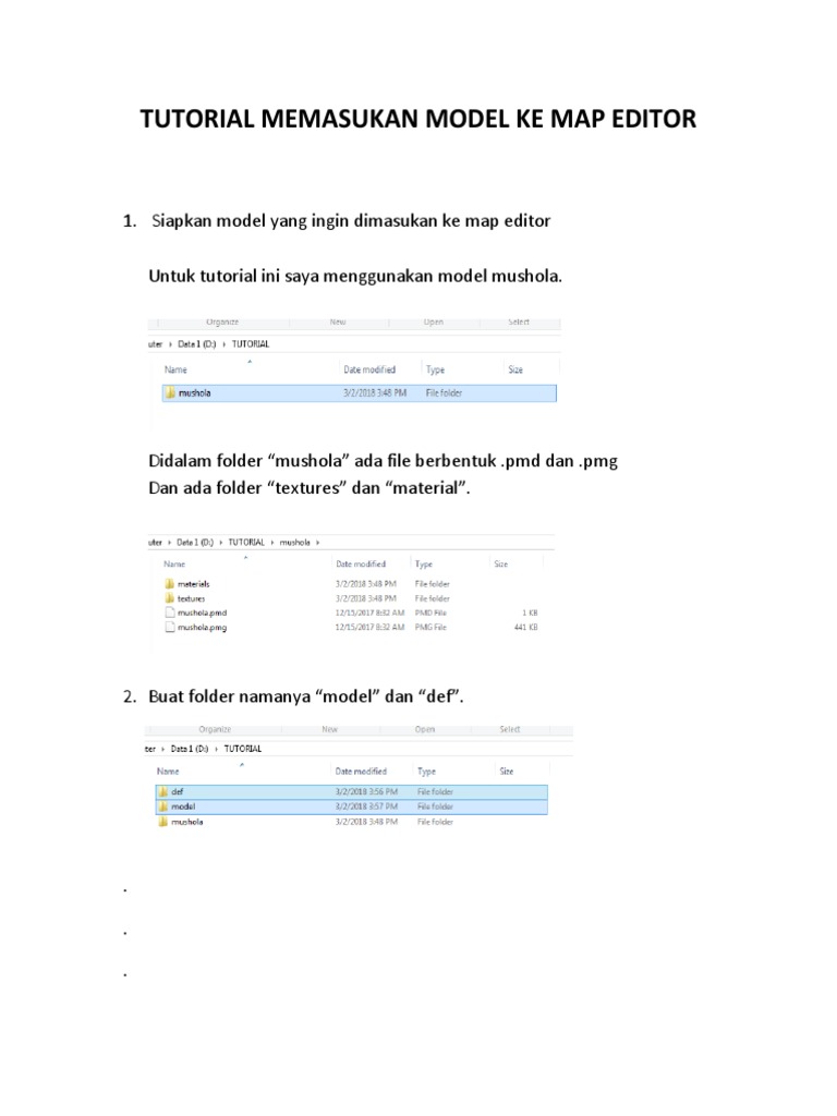 Tutorial Memasukan Model Ke Map Editor | PDF | Metode & Bahan Ajar