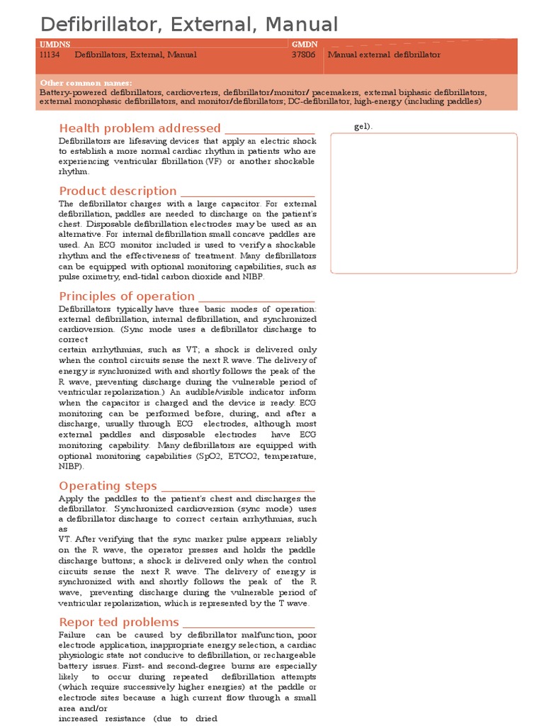 Defibrillator Manual | PDF | Cardiovascular Physiology | Health Care