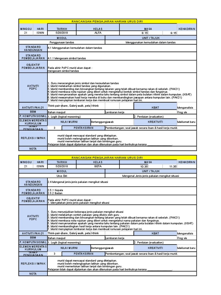 RPH Pak21 Ppki Week 22 | PDF