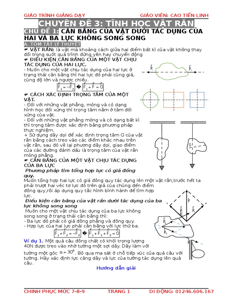 Chuyen de 3. Tinh Hoc Vat Ran | PDF