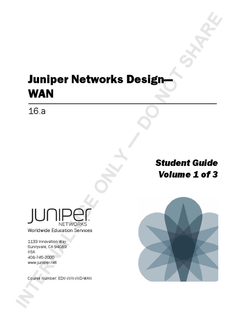 NOT Share: Juniper Networks Design - WAN | PDF | Command Line Interface | Graphical User Interfaces