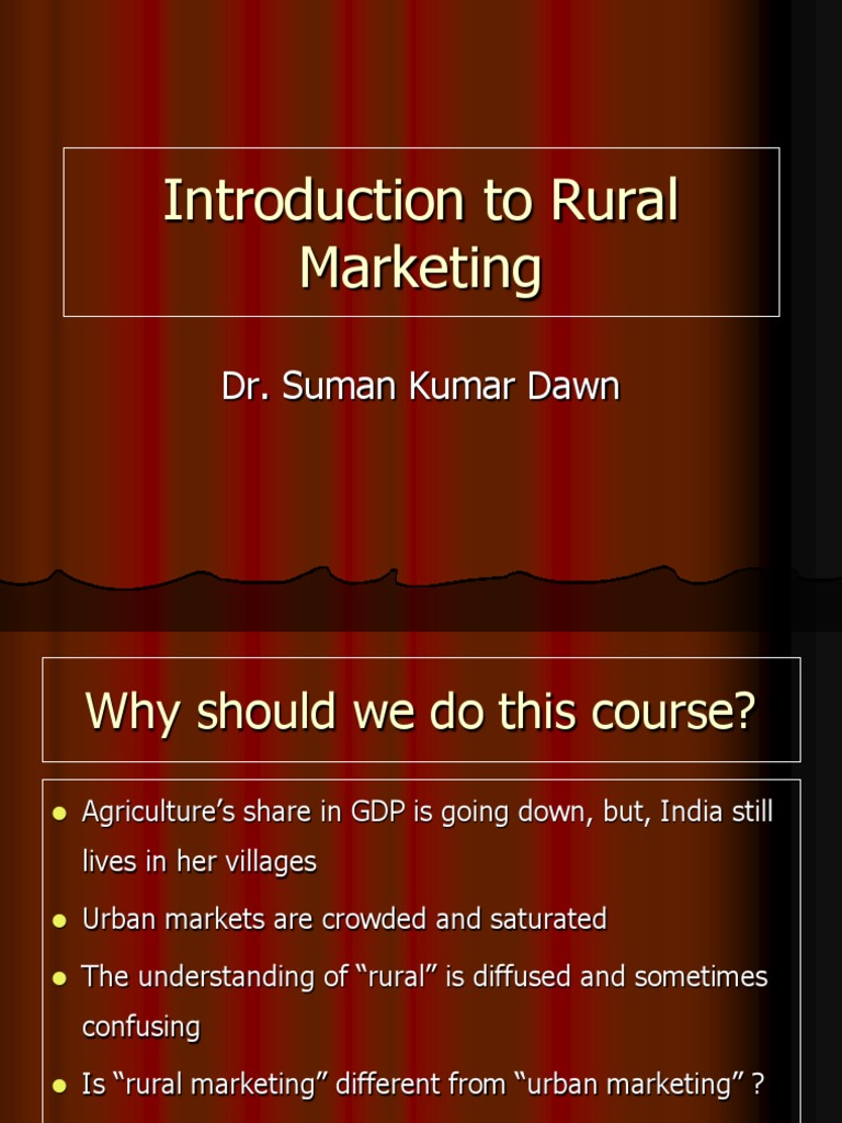 Rural Marketing PPT | Rural Area | Marketing