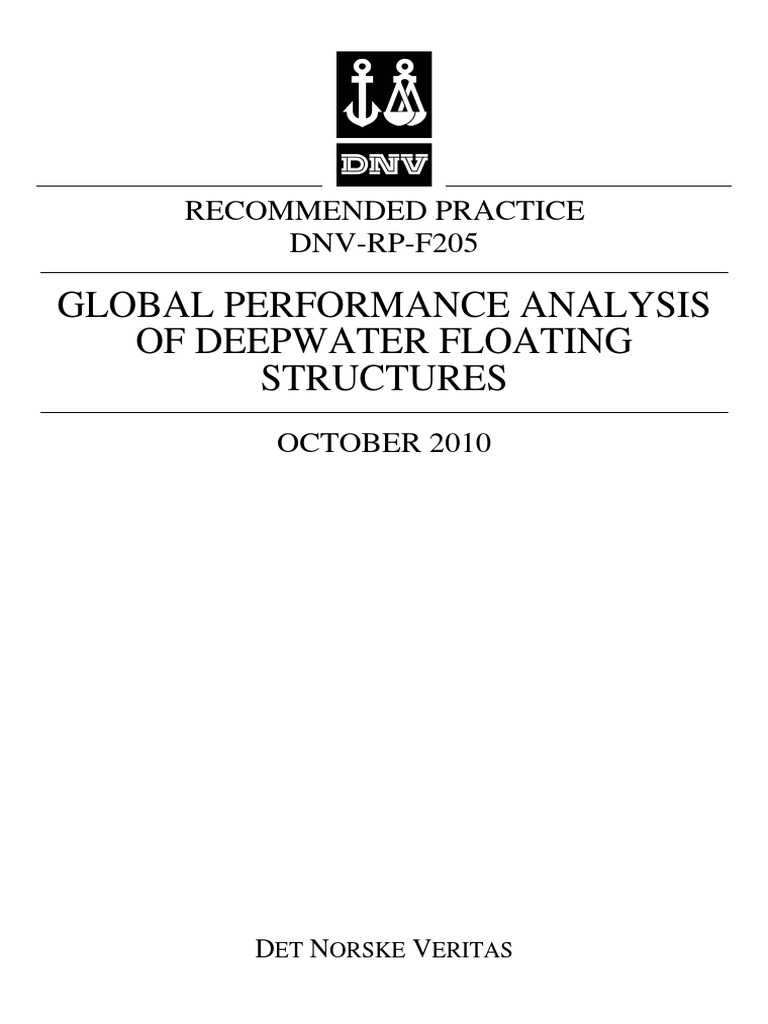 Global Performance Analysis of Deepwater Floating Structures | PDF ...