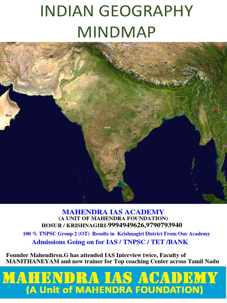 Mahendra Indian Geography Mind Map | PDF