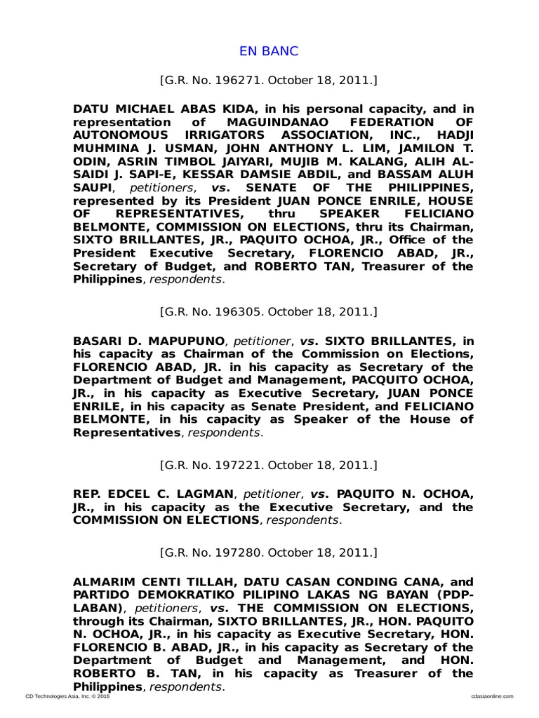 Michael Abas Kida v. Senate | PDF | Constitutional Amendment | Public ...