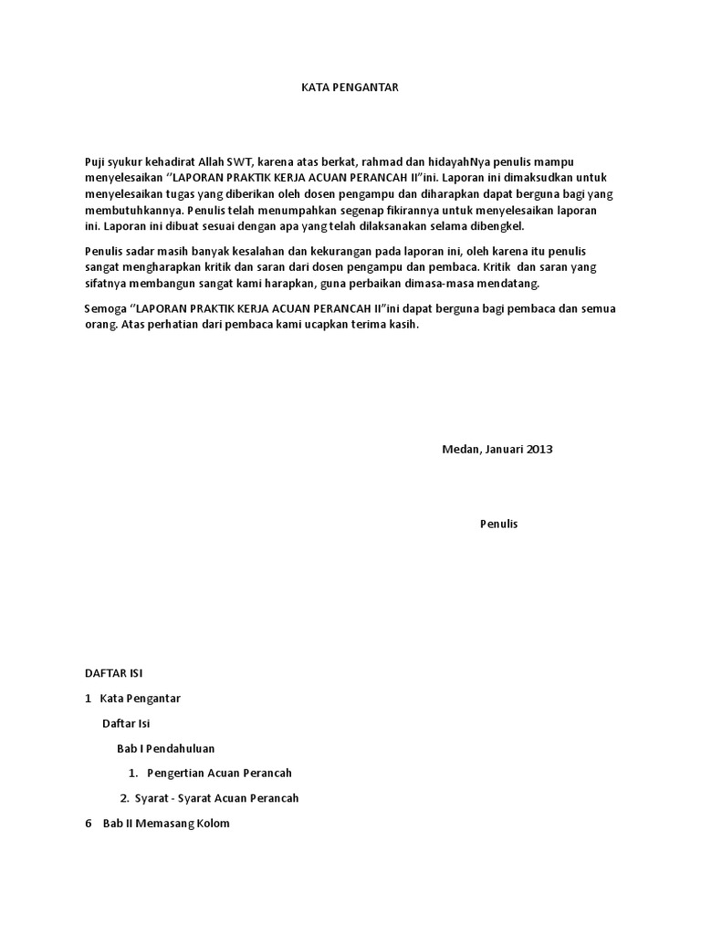 Laporan Acuan Dan Perancah 2 (II) | PDF