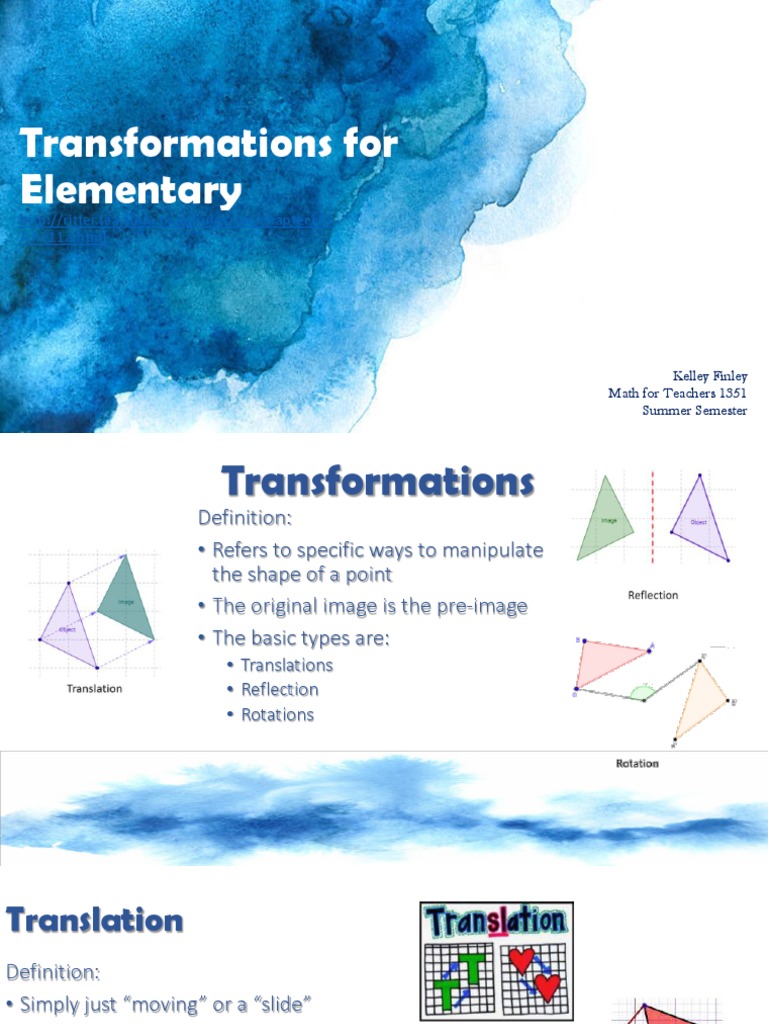 Transformations For Elementary: /ch111a.html | PDF