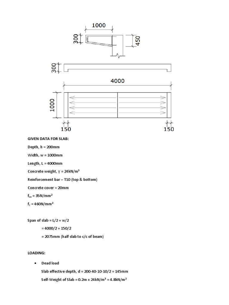 Slab Design Calculations: Determining Reinforcement Requirements for a ...