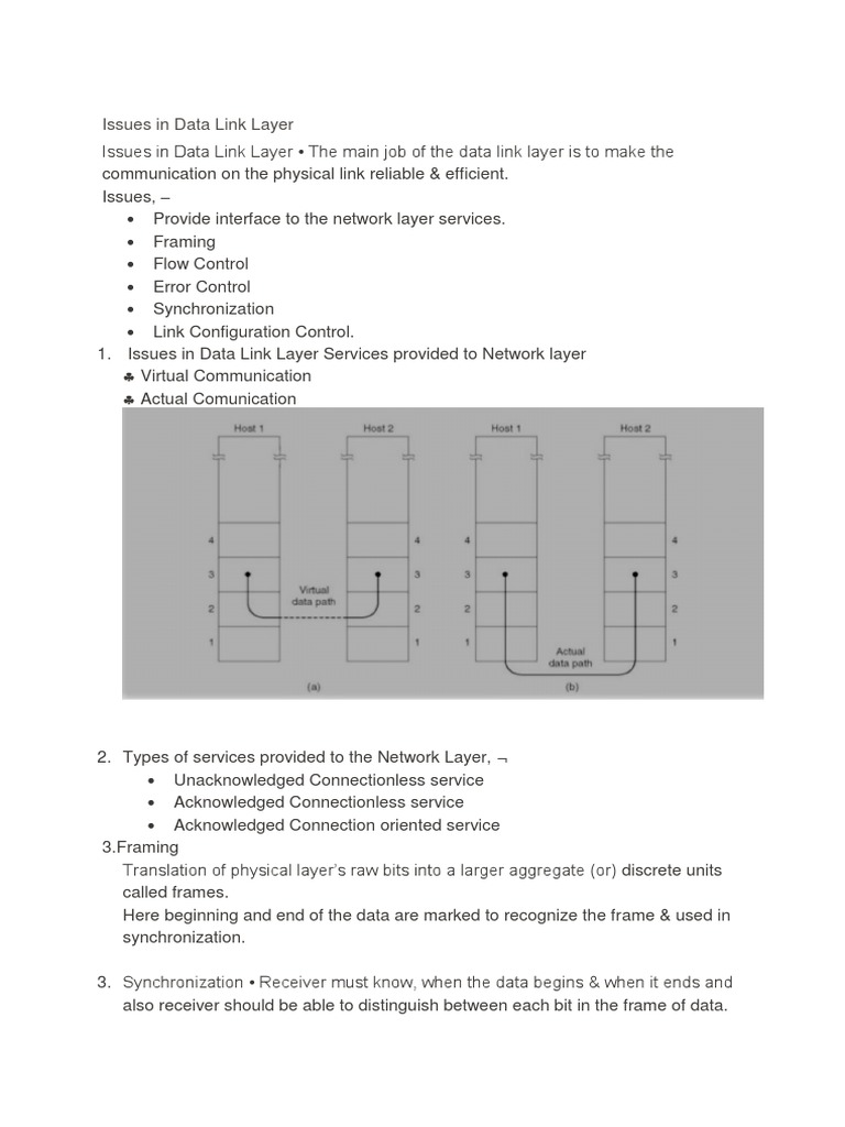 Issues in Data Link Layer | PDF