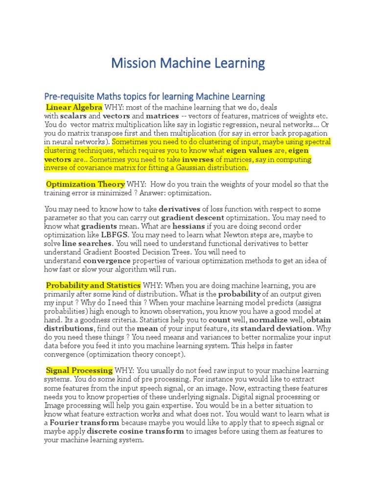 Machine Learning Notes | PDF | Root Mean Square Deviation | Errors And ...