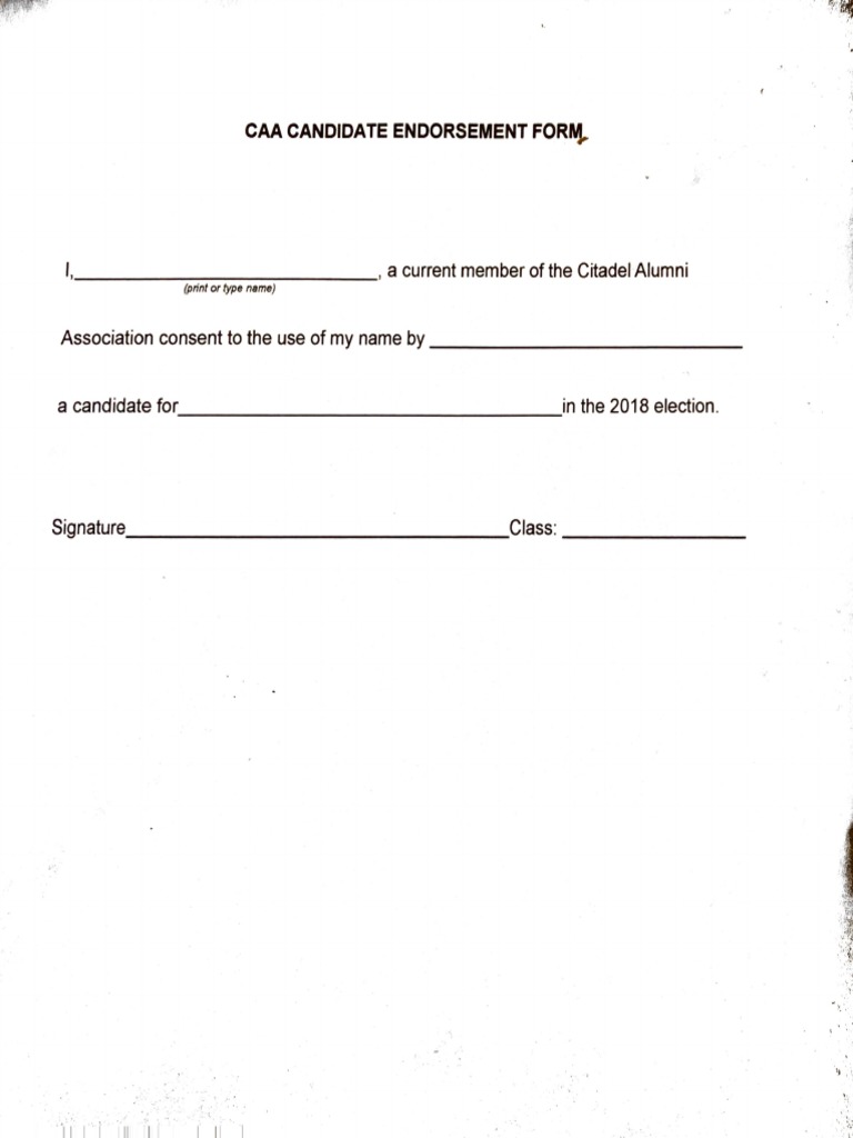 Endorsement Form PDF | PDF