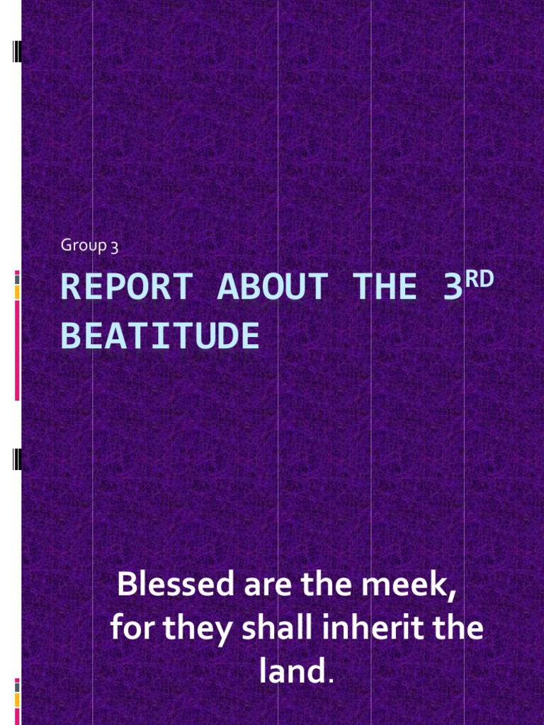 3rd Beatitude | PDF | Beatitudes | Cognitive Science